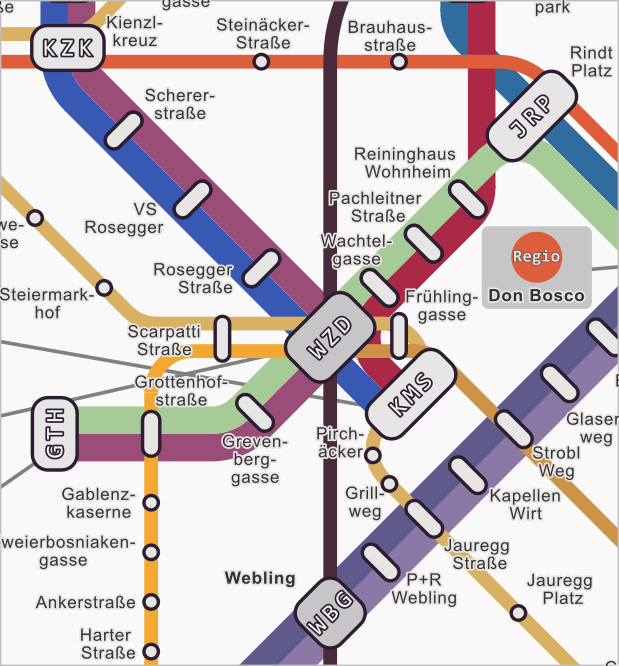 City-Tunnel transit system for Graz. My concept for a S-Bahn and Tram ...